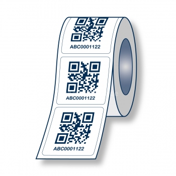 Aufkleber mit QR Code fortlaufende Nummer | Individuelle Größe | Kleine ...